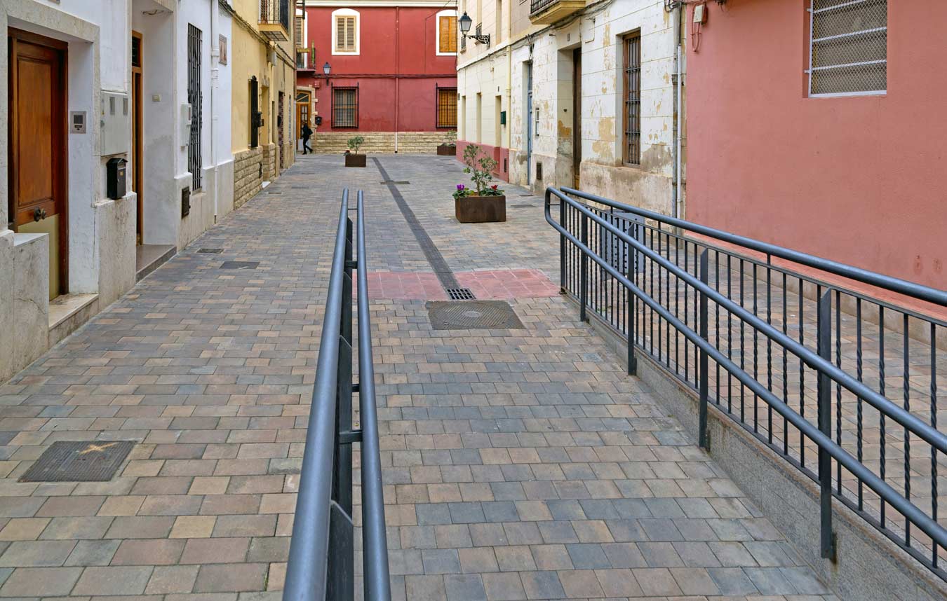 Calles adoquinadas con encanto para proyectos urbanos